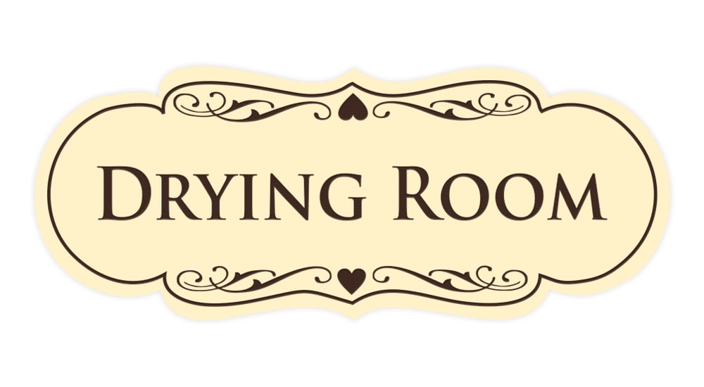 Signs ByLITA Designer Drying Room Sign (Ivory/Dark Brown) - Small ...