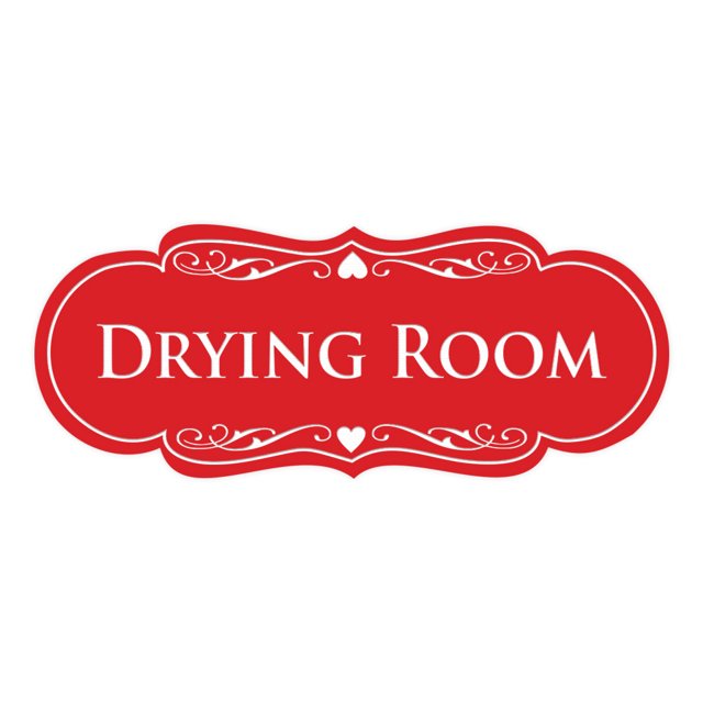 Signs ByLITA Designer Drying Room Sign (Red) - Small - Walmart.com