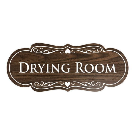 Signs ByLITA Designer Drying Room Sign (Walnut) - Large - Walmart.com