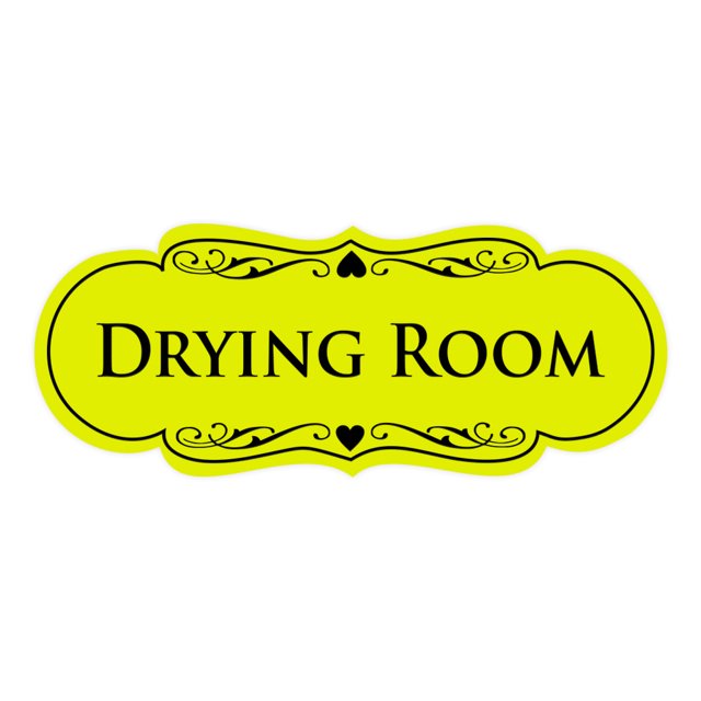 Signs ByLITA Designer Drying Room Sign (Yellow / Black) - Large ...