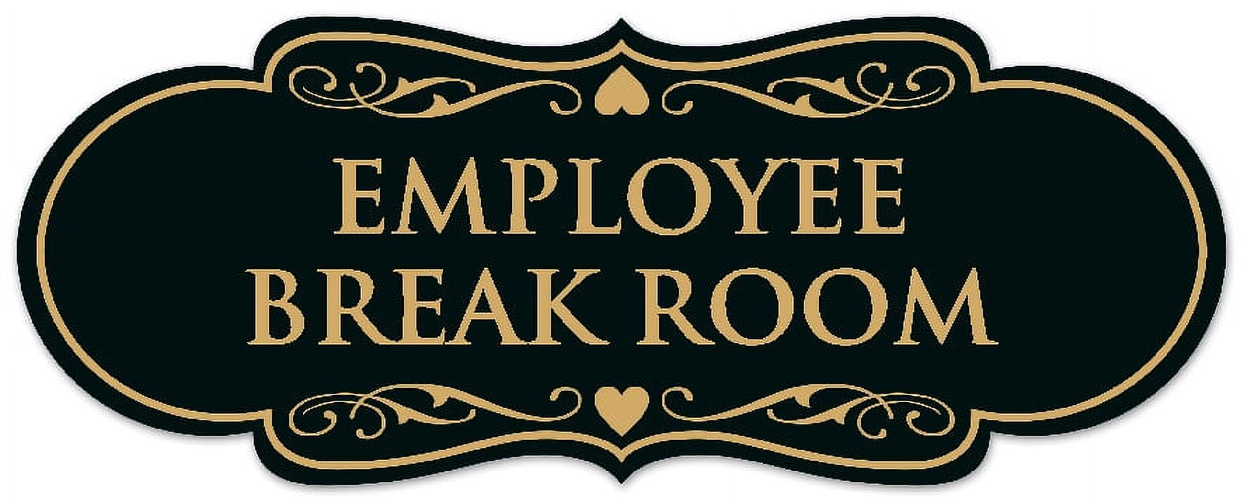 Signs ByLITA Designer Employee Break room Sign - Easy Installation ...