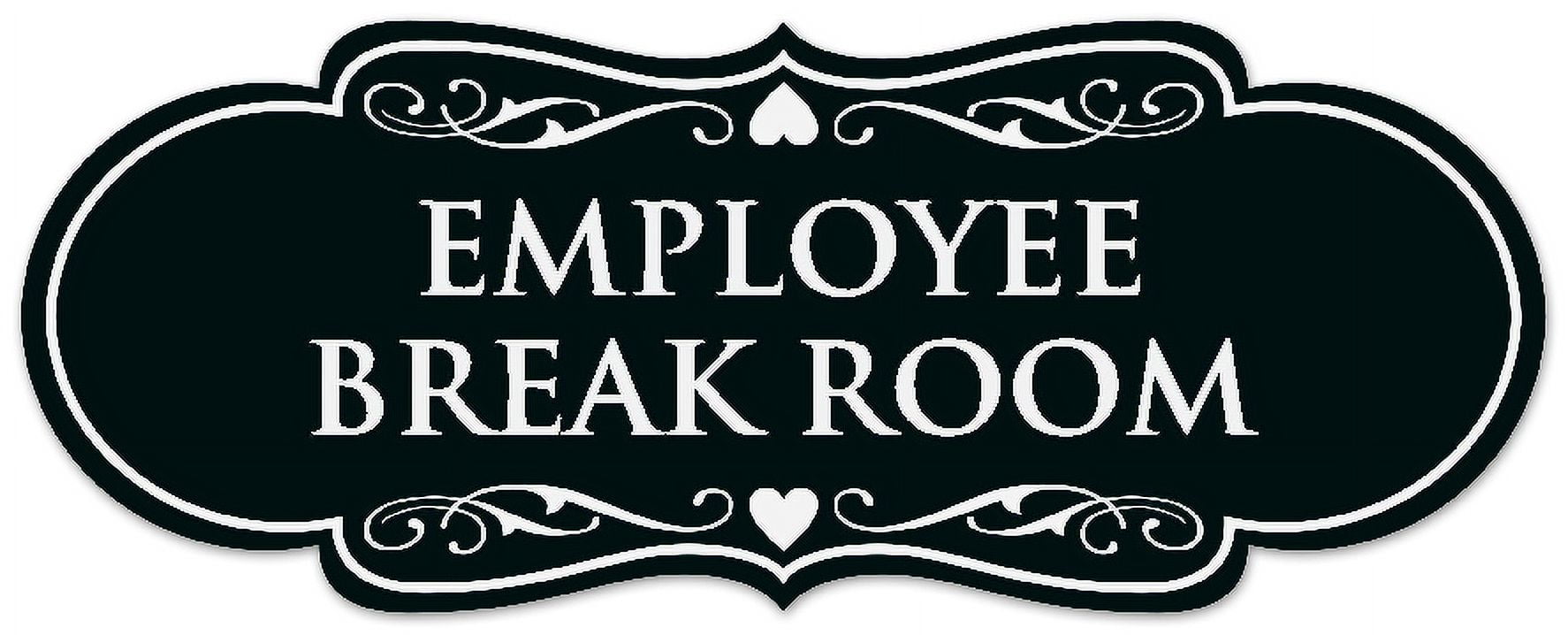 Signs ByLITA Designer Employee Break room Sign - Easy Installation ...