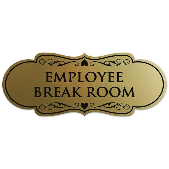 Signs ByLITA Designer Employee Break room Sign - Easy Installation ...