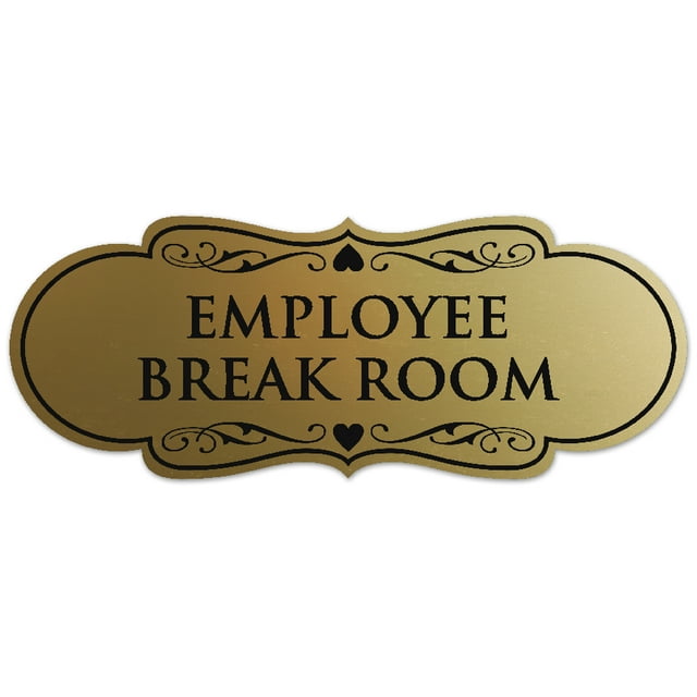 Signs ByLITA Designer Employee Break room Sign - Easy Installation ...