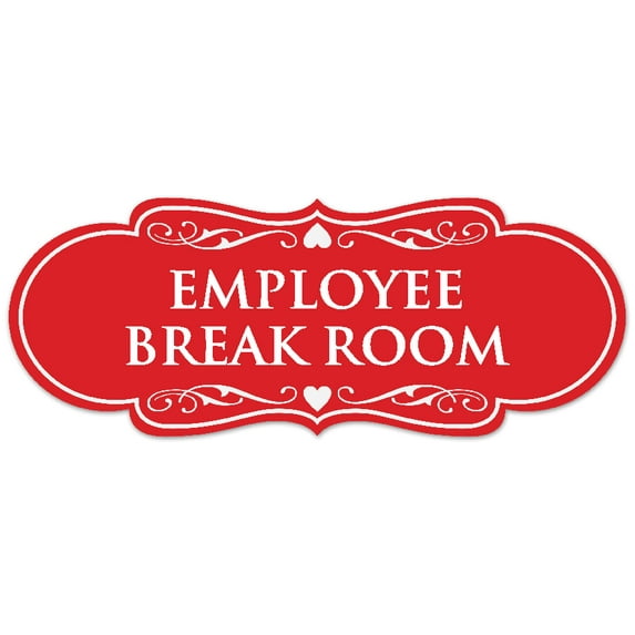 Signs ByLITA Designer Employee Break room Sign - Easy Installation ...