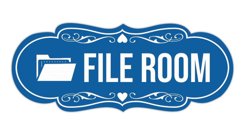 Signs ByLITA Designer File Room Sign (Blue) - Medium - Walmart.com