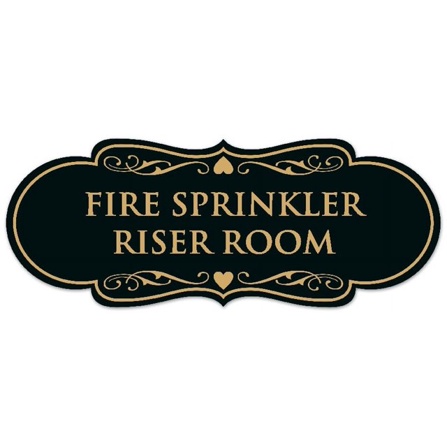 Signs ByLITA Designer Fire Sprinkler Riser Room Sign - Easy ...