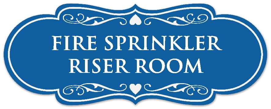 Signs ByLITA Designer Fire Sprinkler Riser Room Sign - Easy ...