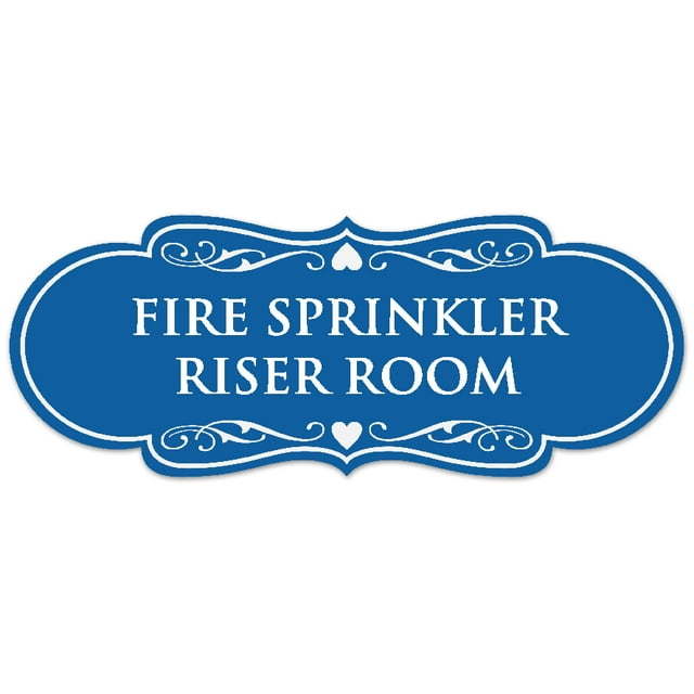 Signs ByLITA Designer Fire Sprinkler Riser Room Sign - Easy ...