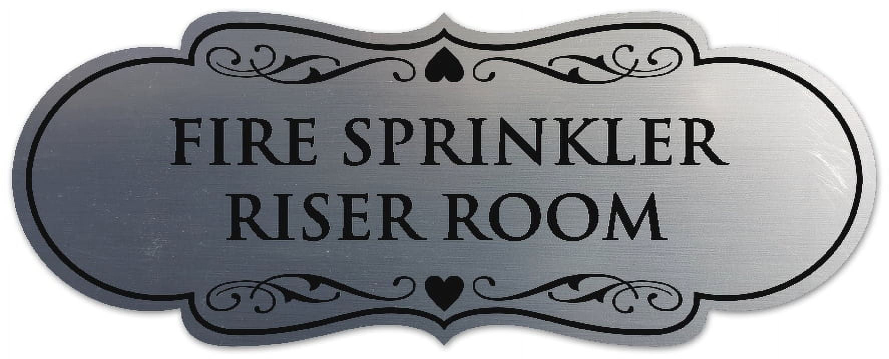 Signs ByLITA Designer Fire Sprinkler Riser Room Sign - Easy ...