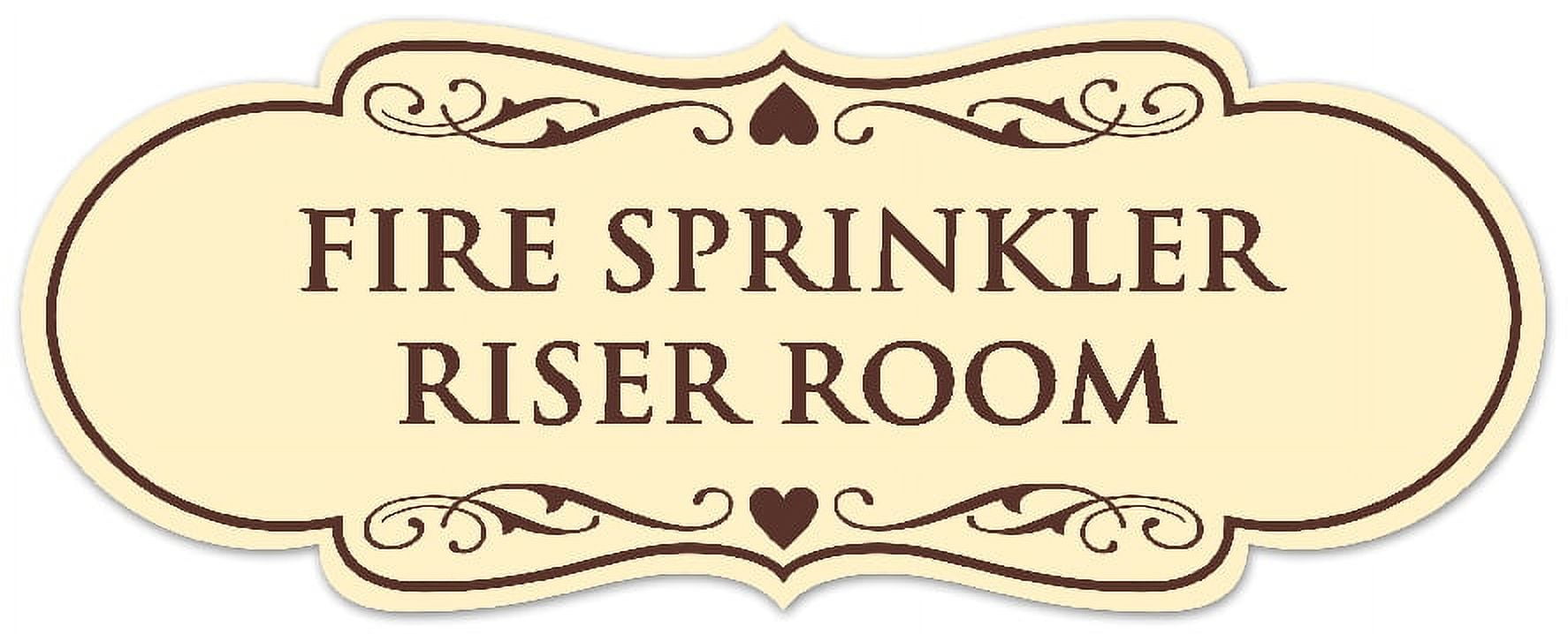 Signs ByLITA Designer Fire Sprinkler Riser Room Sign - Easy ...