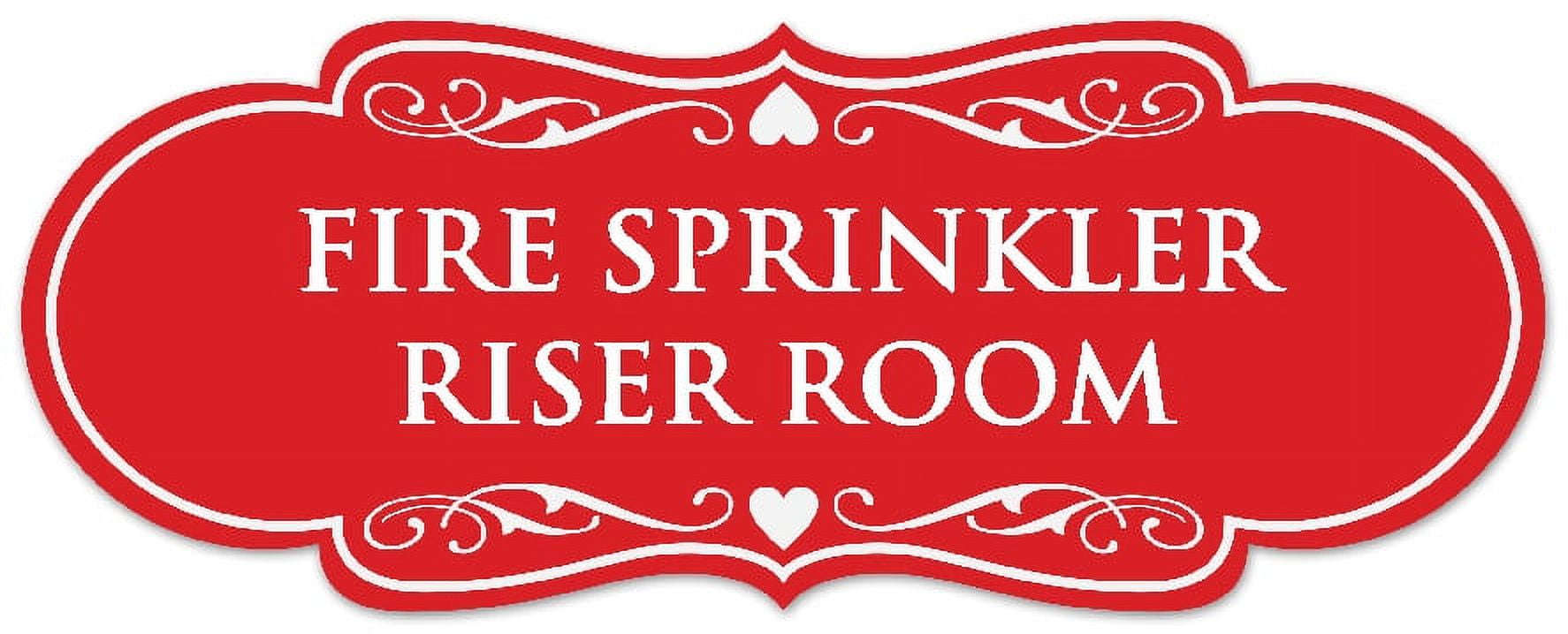 Signs ByLITA Designer Fire Sprinkler Riser Room Sign - Easy ...