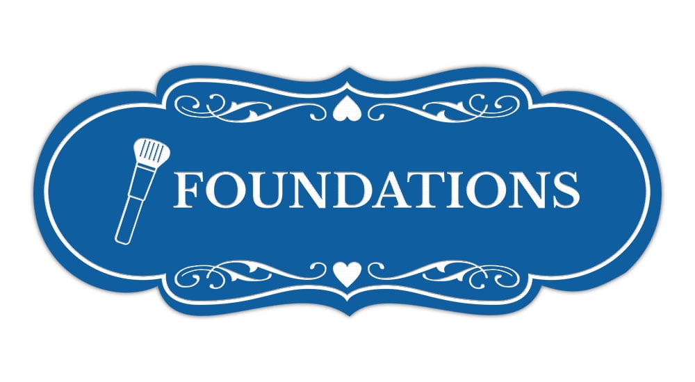 Signs ByLITA Designer Foundations Makeup Area Sign (Blue) - Large ...