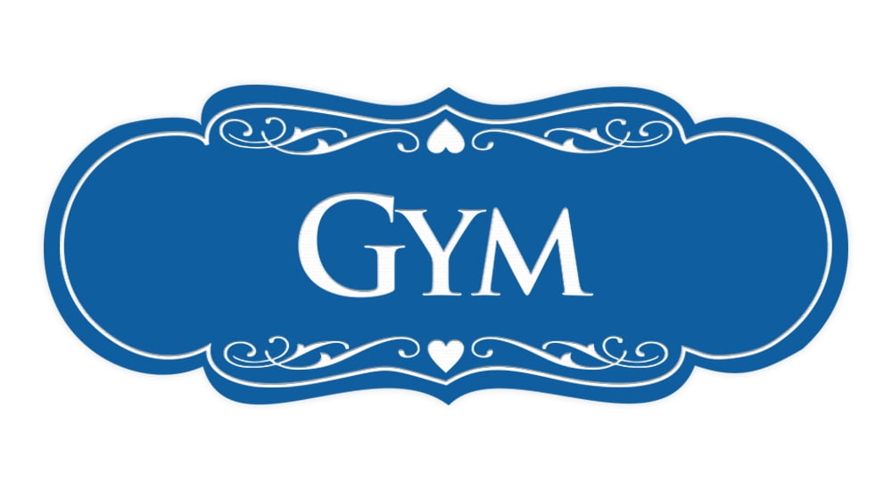 Signs ByLITA Designer Gym Sign (Blue) - Large - Walmart.com
