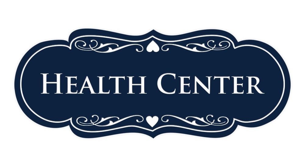 Signs ByLITA Designer Health Center Sign (Navy Blue / White) - Small ...