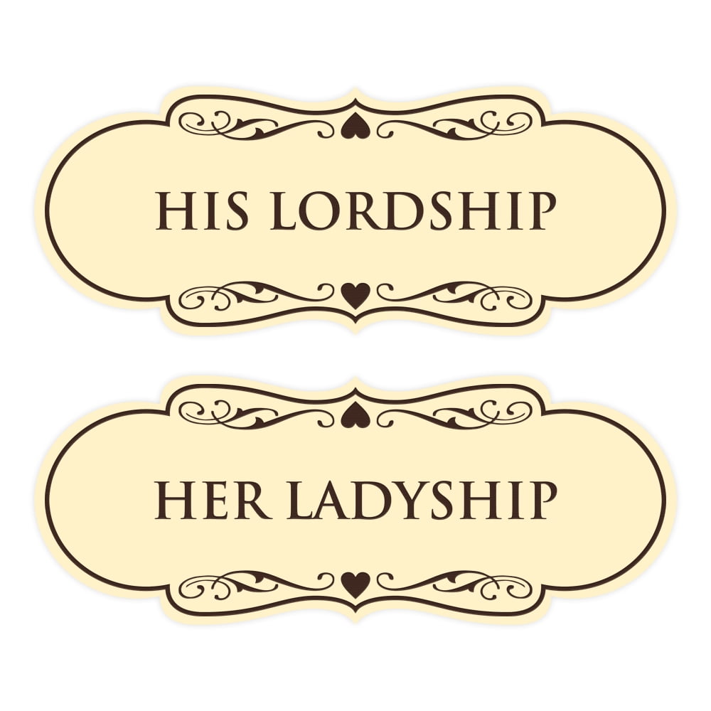 Signs ByLITA Designer His Lordship and Her Ladyship 2 Pack Restroom ...