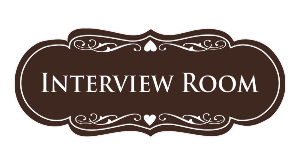 Signs ByLITA Designer Interview Room Sign (Dark Brown) - Small ...