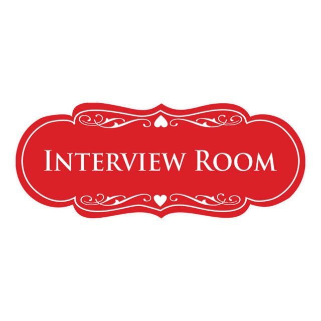 Signs ByLITA Designer Interview Room Sign (Red) - Medium - Walmart.com
