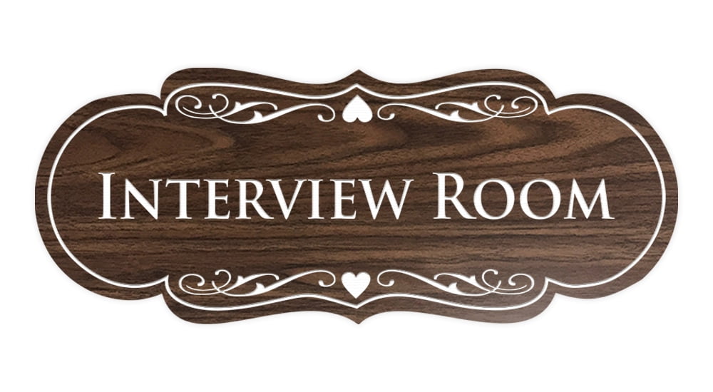 Signs ByLITA Designer Interview Room Sign (Walnut) - Medium - Walmart.com