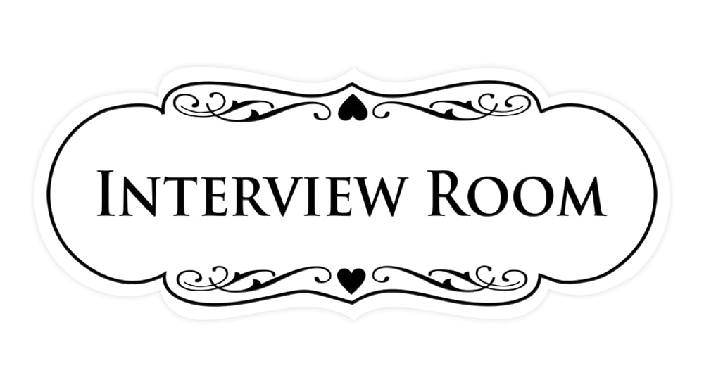 Signs ByLITA Designer Interview Room Sign (White) - Large - Walmart.com