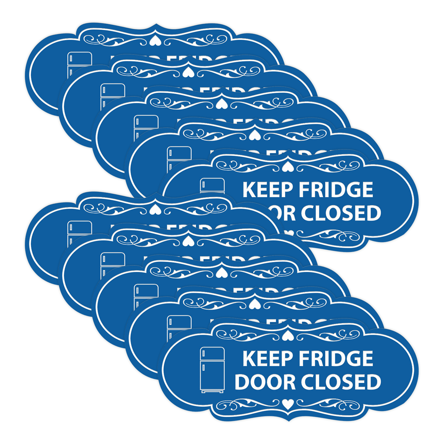 Signs ByLITA Designer Keep Fridge Door Closed Sign (Blue) - Large (10 ...