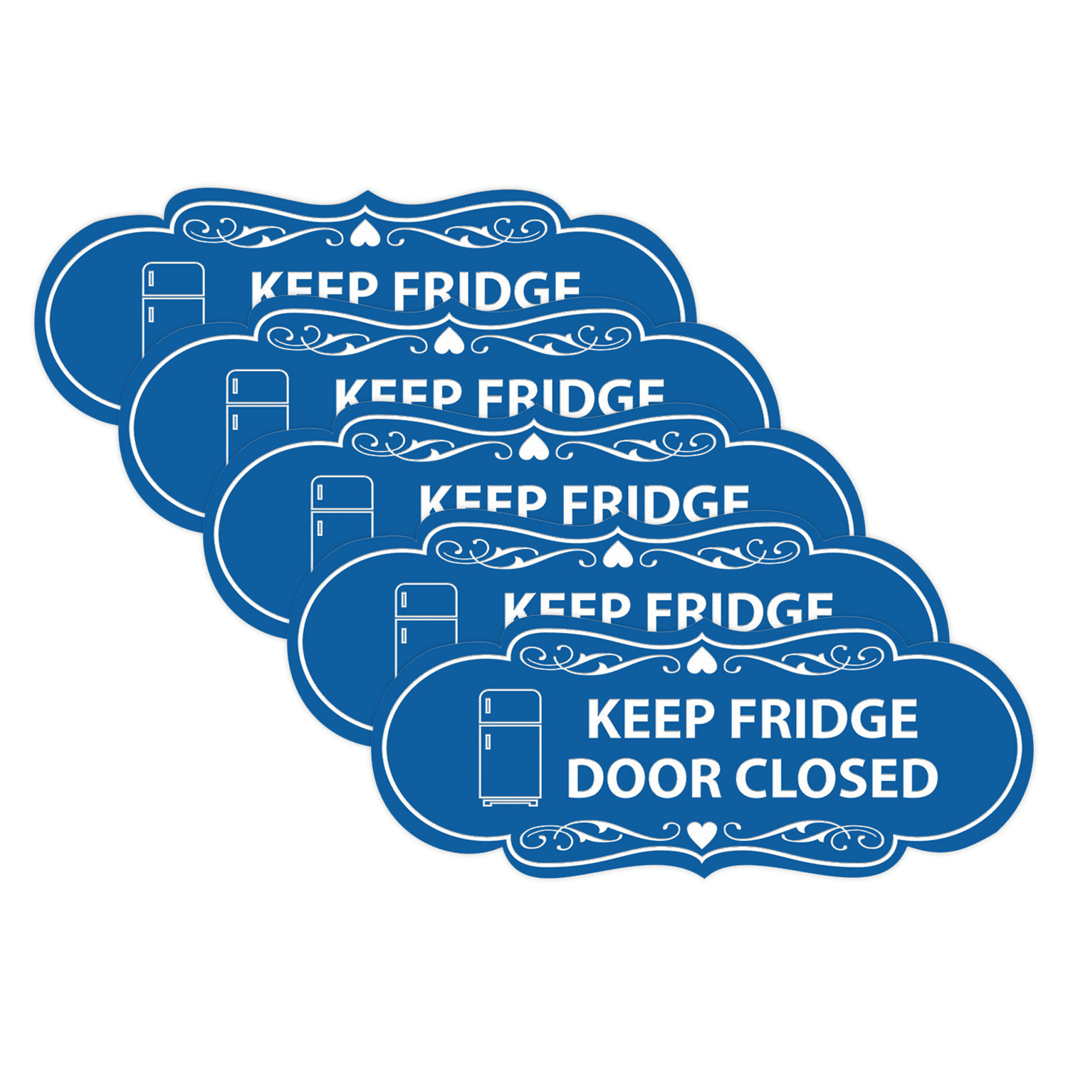 Signs ByLITA Designer Keep Fridge Door Closed Sign (Blue) - Large (5 ...