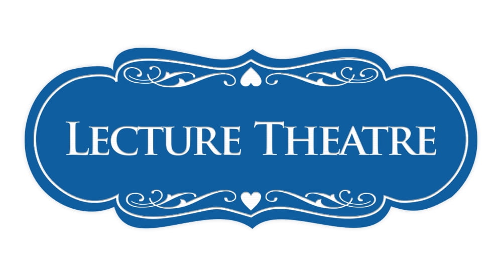 Signs ByLITA Designer Lecture Theatre Sign (Blue) - Large - Walmart.com