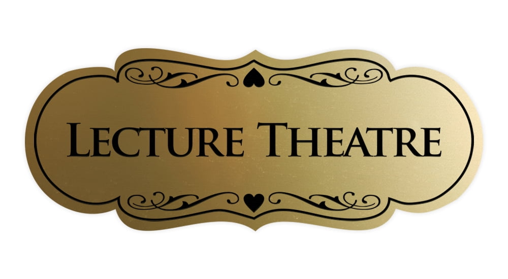 Signs ByLITA Designer Lecture Theatre Sign (Brushed Gold) - Small ...