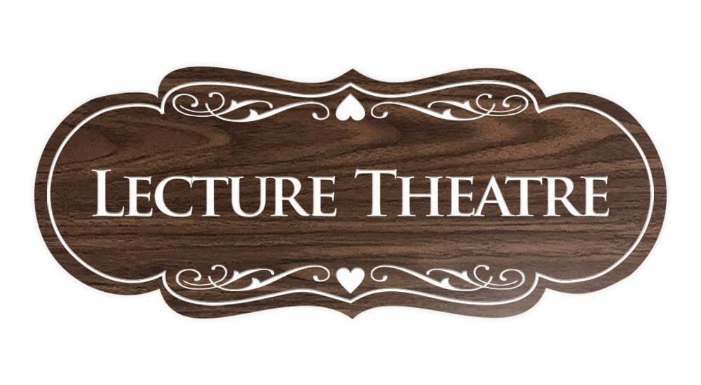 Signs ByLITA Designer Lecture Theatre Sign (Walnut) - Medium - Walmart.com