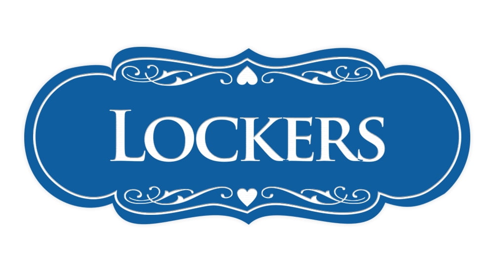 Signs ByLITA Designer Lockers Sign (Blue) - Small - Walmart.com