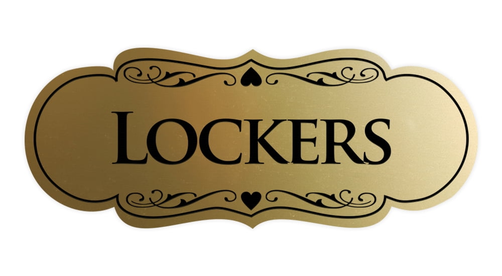 Signs ByLITA Designer Lockers Sign (Brushed Gold) - Medium - Walmart.com