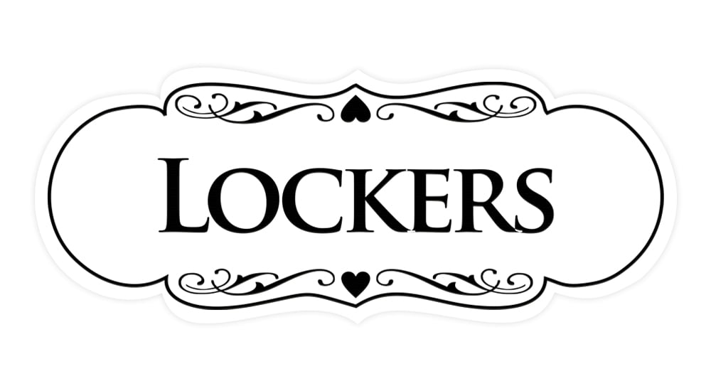Signs ByLITA Designer Lockers Sign (White) - Small - Walmart.com