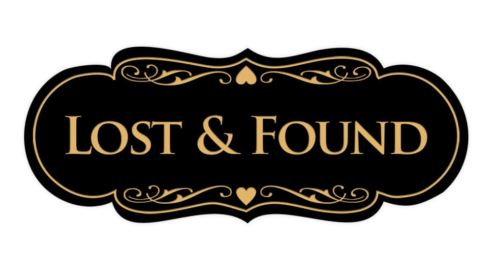 Signs ByLITA Designer Lost & Found Sign (Black Gold) - Large - Walmart.com