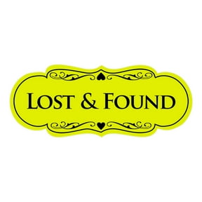 Basic Lost And Found Sign (Black) - Small - Walmart.com