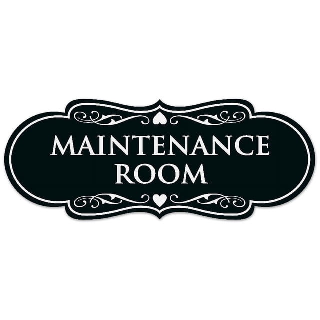 Signs ByLITA Designer Maintenance Room Sign - Easy Installation ...