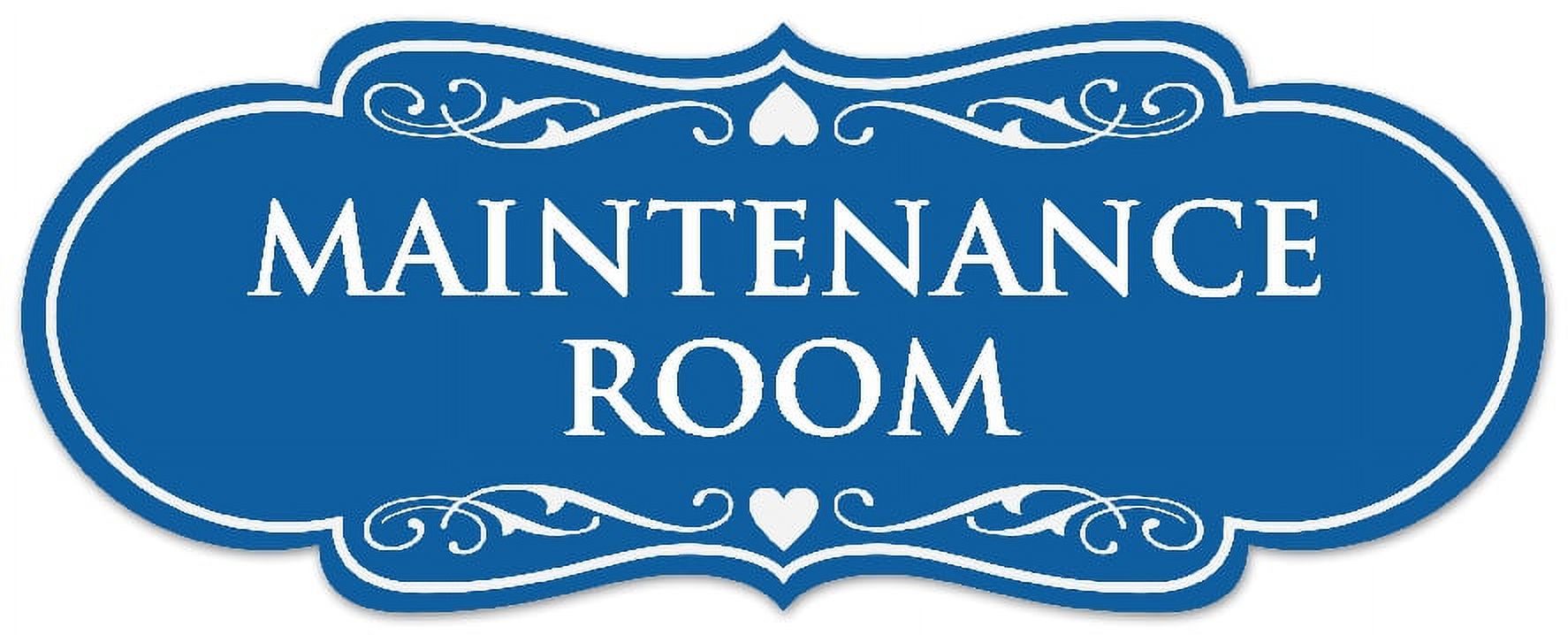 Signs ByLITA Designer Maintenance Room Sign - Easy Installation ...