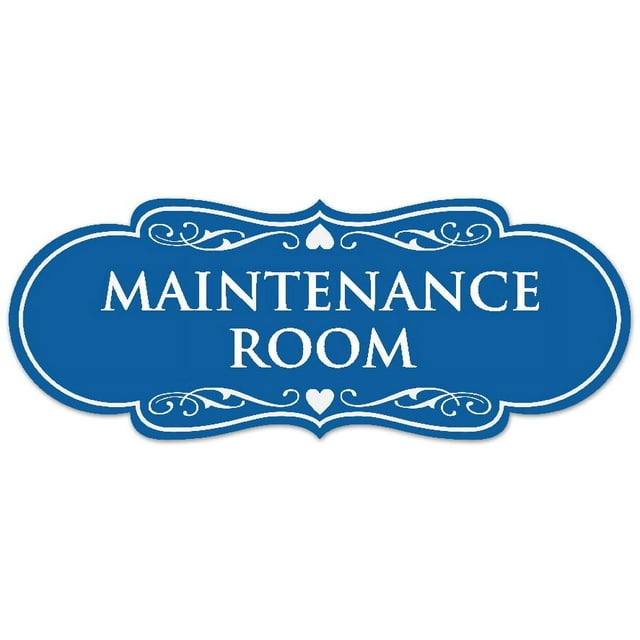 Signs ByLITA Designer Maintenance Room Sign - Easy Installation ...
