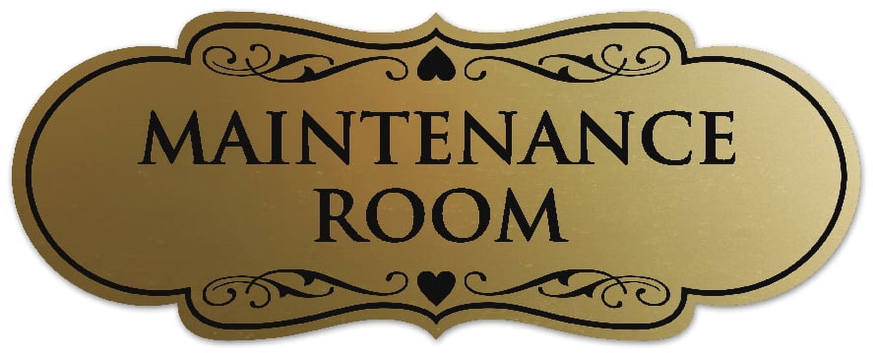 Signs ByLITA Designer Maintenance Room Sign - Easy Installation ...