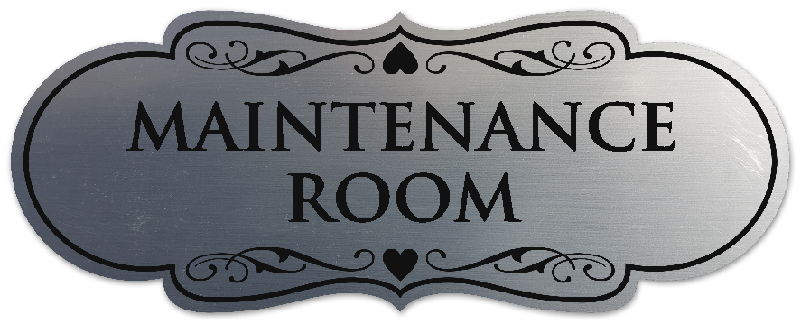 Signs ByLITA Designer Maintenance Room Sign - Easy Installation ...