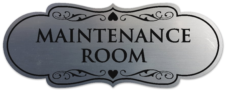 Signs ByLITA Designer Maintenance Room Sign - Easy Installation ...