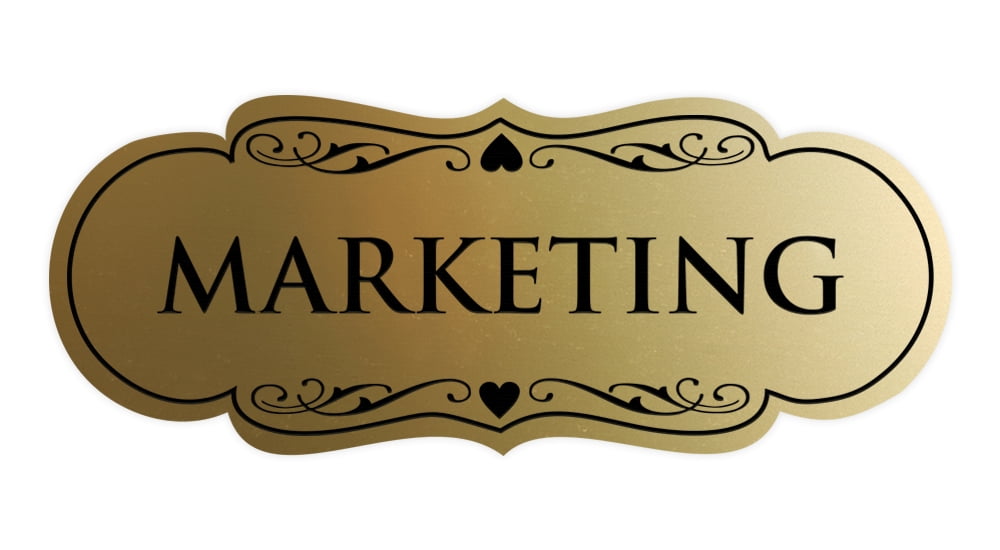 Signs ByLITA Designer Marketing Sign (Brushed Gold) - Large - Walmart.com