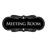 Signs ByLITA Designer Meeting Room Sign (Black / Silver) - Large ...