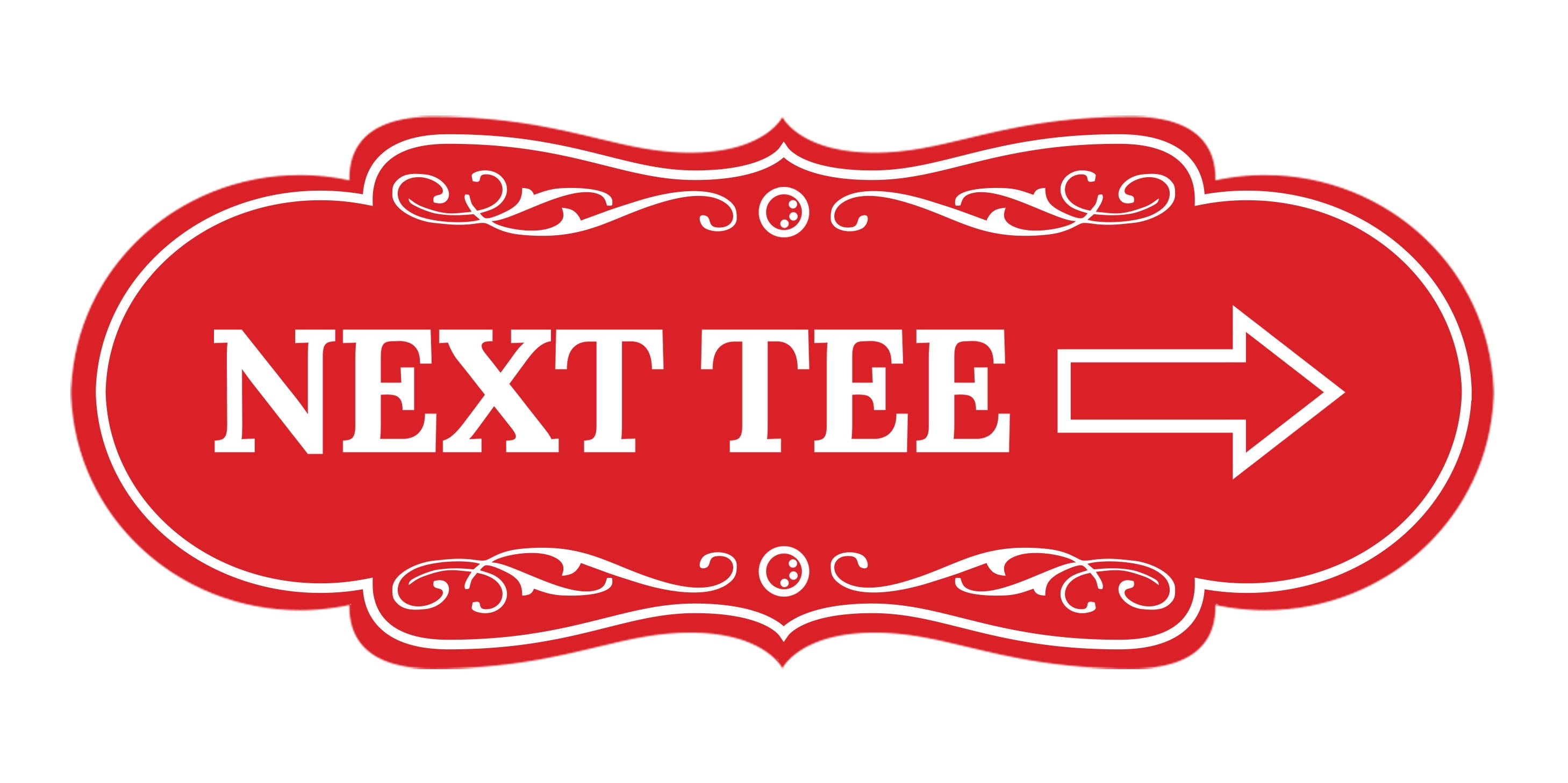 Signs ByLITA Designer Next Tee (Right Arrow) Sign (Red) - Large ...