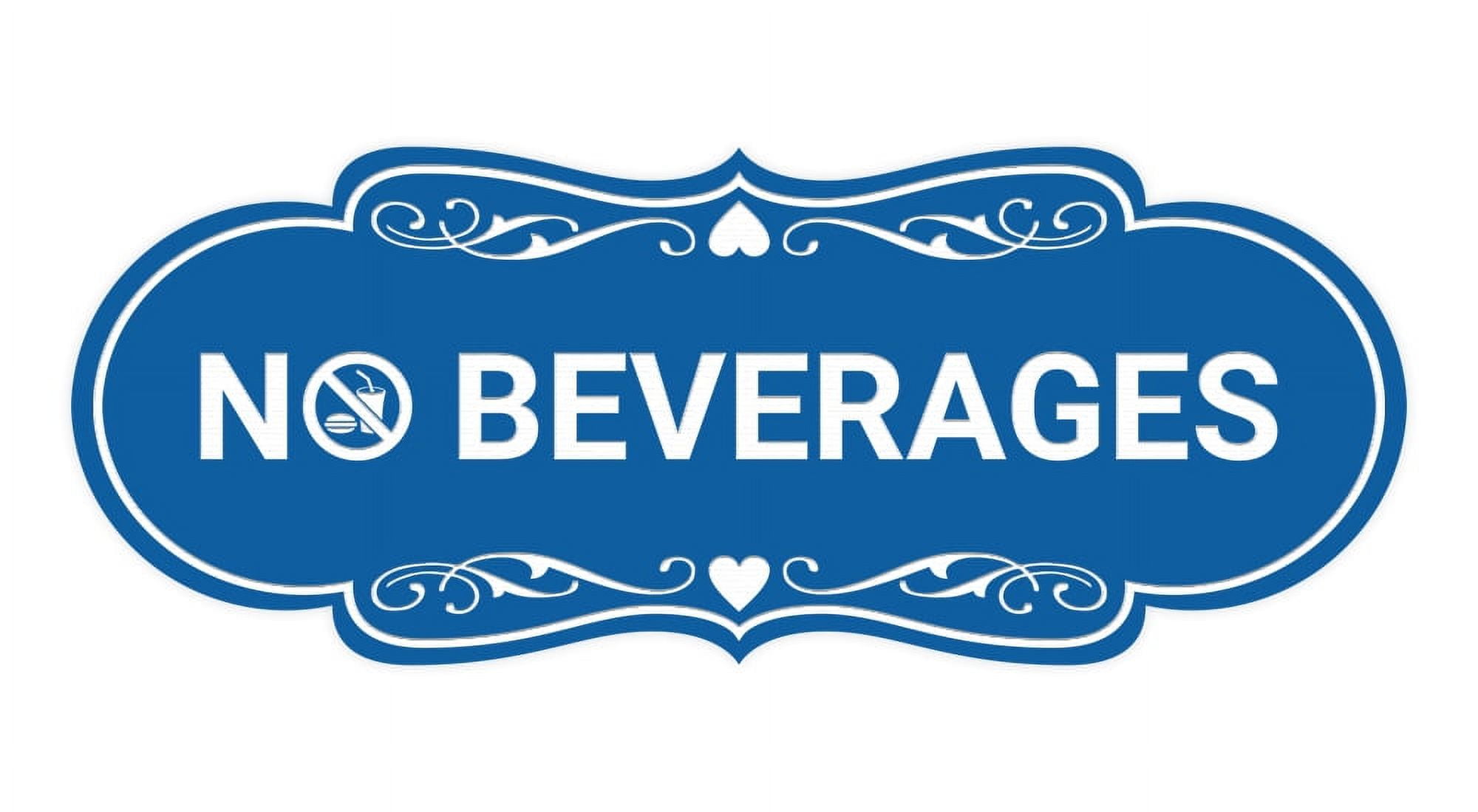 Signs ByLITA Designer No Beverages Wall or Door Sign | Public Warning ...