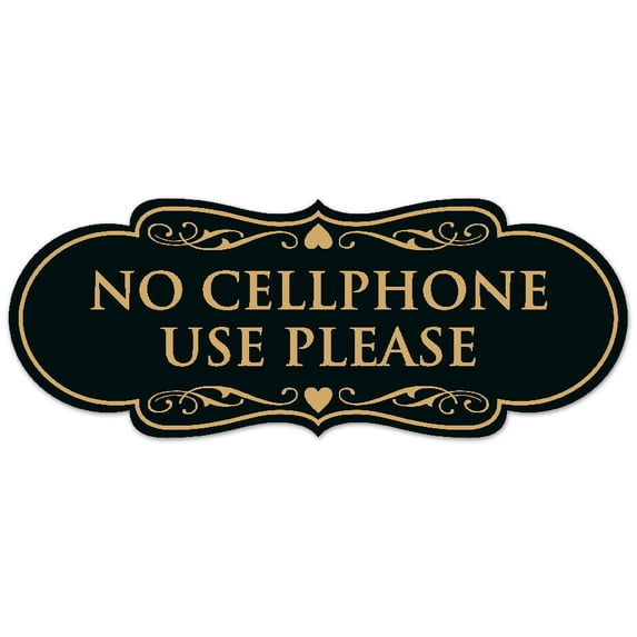 Signs ByLITA Designer No Cell Phone Use Please Sign - Easy Installation ...