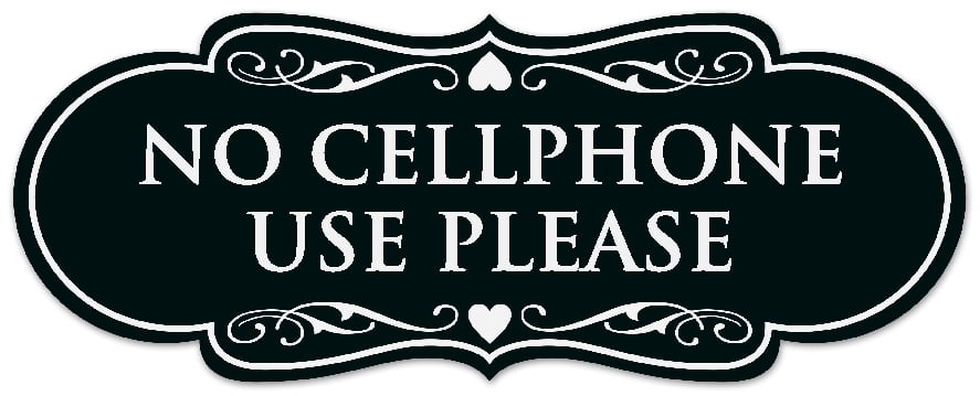 Signs ByLITA Designer No Cell Phone Use Please Sign - Easy Installation ...