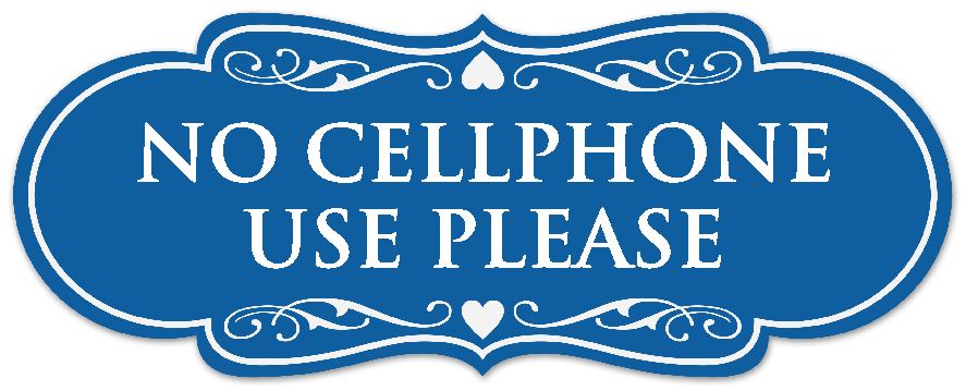 Signs ByLITA Designer No Cell Phone Use Please Sign - Easy Installation ...
