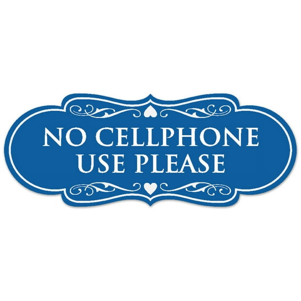 Signs ByLITA Designer No Cell Phone Use Please Sign - Easy Installation ...