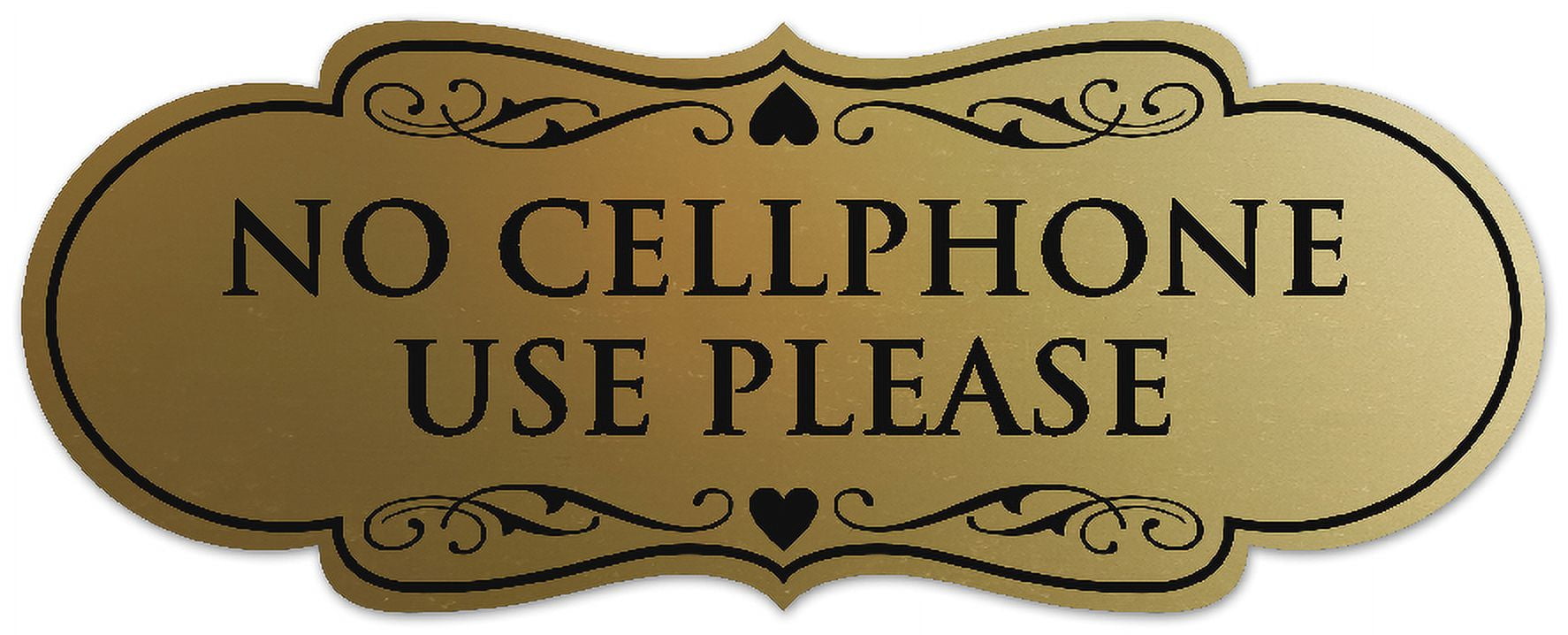Signs ByLITA Designer No Cell Phone Use Please Sign - Easy Installation ...