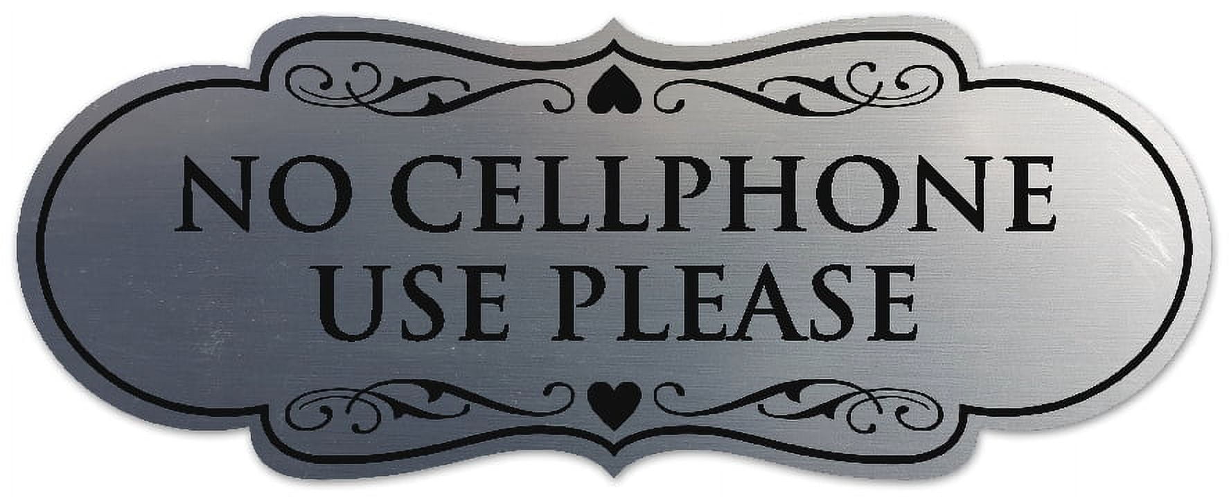 Signs ByLITA Designer No Cell Phone Use Please Sign - Easy Installation ...